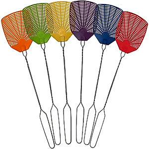 Bug & Fly Swatter – Braided Metal Handle 6 Pack Fly Swatters – Indoor/Outdoor – flyswatter