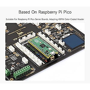 Waveshare Entry-Level Sensor Kit Compatible with Raspberry Pi Pico, Including Pico Expansion Board and 15 Common Modules-Sensor Kit + Raspberry Pi Pico H