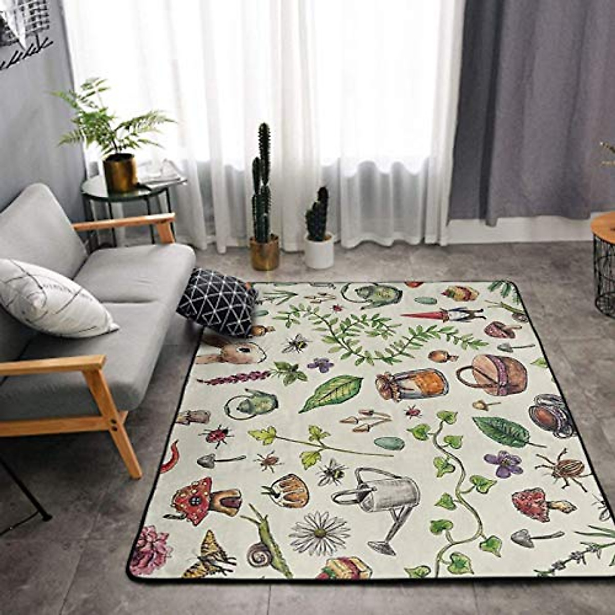 NiYoung Bedroom Livingroom Sitting-Room Big Size Kitchen Rugs Home Decor - Cottagecore Light Green Floor Mat Doormats Fast Dry Toilet Bath Rug Exercise Mat Throw Rugs Carpet