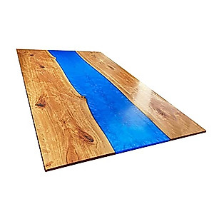 Live Edge Wooden Table, Epoxy Table, Epoxy Resin River Table, Natural Wood,Dining table, Natural Epoxy Table, Resin Table 54x27 inch