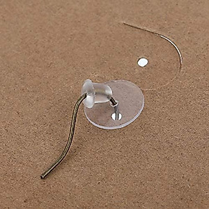 WILLBOND Clear Disc Pads to Stabilize Earrings, Plastic Discs for Earring Backs (200)
