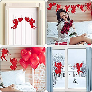 12 Pieces Cupid Cutouts Printed Cupid Paper Cutout Cupid Shaped Decorations for Valentine's Day Wedding Party Supplies