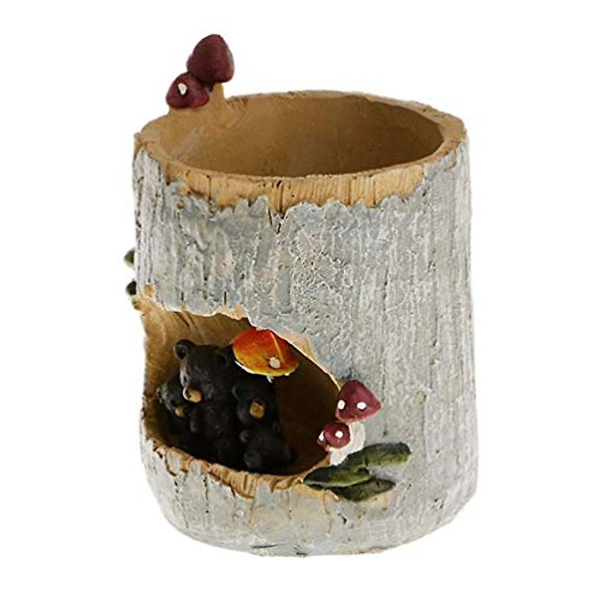 Resin Animal Succulent Planter Pot Flower Pots Bulk Mini Cactus Flower Container Hedgehog Bunny Bear Family Bonsai Holder Succulent Vase Cool Planters Mushroom Planter For Gardening Desktop Decor