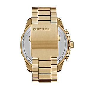 Diesel Men's 51mm Mega Chief Quartz Stainless Steel Chronograph Watch, Color: Gold (Model: DZ4360)