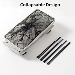 WRPLU Rolling Slim Laundry Hamper with Wheels, Waterproof, Durable, Beige