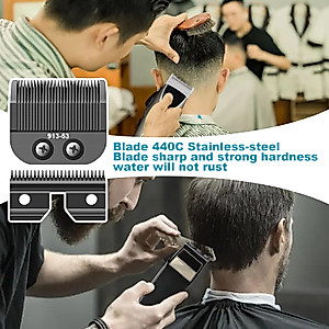 Fine Blade Replacement Trimmer Blade Compatible with Oster Fast Feed 076023 and Salon Pro Clippers 076830 Blades Replacement,BLACK 913-53