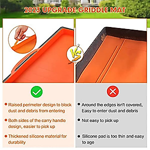 36" Silicone Griddle mat Cover for Blackstone Griddle, Food Grade Silicone Griddle mat Cover - Protect Your Griddle from Rodents, Insects, Leaves and Rust-All Season BBQ Grill Protective Cover