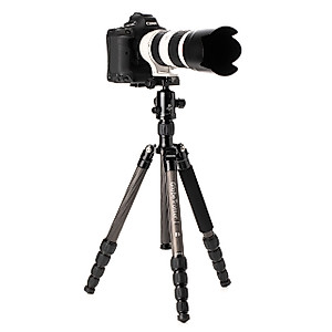 Benro MeFOTO Globetrotter Travel Tripod, Ballhead and Monopod in Black, 2 Series Carbon Fiber Legs, 4 Leg Sections, Twist Leg Locks, Padded Carrying Case (BMGTCBLK)