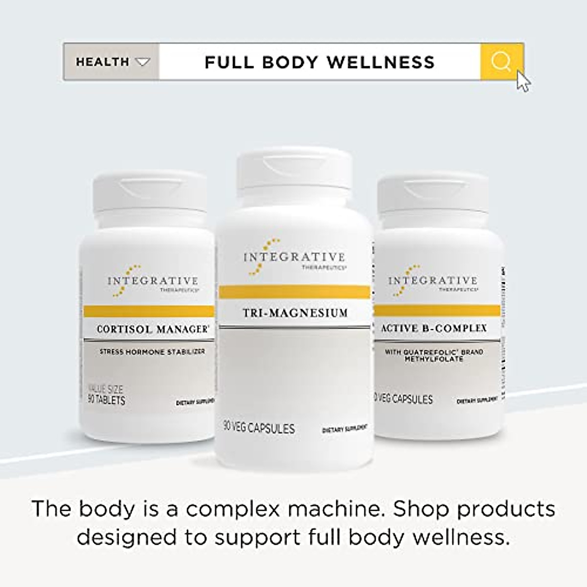 Integrative Therapeutics Tri-Magnesium - Supports Healthy Bones & Teeth* - Supports Cardiovascular & Neurological Function* - Promotes Calm* - 90 Capsules