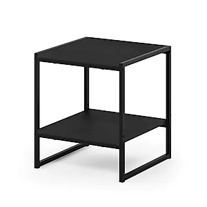 FURINNO Camnus Modern Living 2-Tier End Table, Americano, 15.9 in x 15.75 in x 18 in