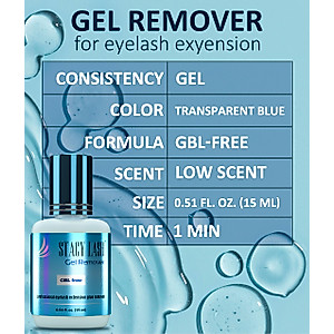 Lash Remover for Lash Extensions by Stacy Lash (0.51 fl.oz / 15 ml) Eyelash Extension Remover / 60 Sec Dissolution Lash Glue Remover/Professional Eyelash Remover for Extensions/Lash Tech Supplies