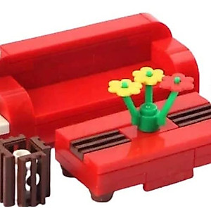 General Jim's Building Blocks Toy Bricks House Furniture Toy Set for Bedroom Living Room & Dining Room for City Street Houses Fun for Teens or Adults