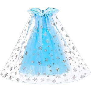 GZ-LAOPAITOU Girls Princess Costume Princess Dresses for Birthday Party Dress Up Halloween Cosplay with Accessories