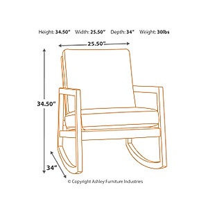 Signature Design by Ashley Novelda Coastal Upholstered Accent Chair, Beige
