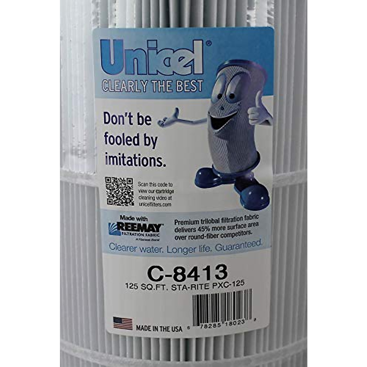 Unicel C-8413 125 Square Foot Swimming Pool and Spa Replacement Cartridge Filter for Sta-Rite Posi-Clear PXC-125 and Waterway Pro Clear 125