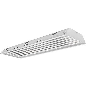 Four-Bros Lighting 6 Bulb/Lamp T8 LED Linear High Bay Warehouse Shop Light Fixture - (6) LED T8 Bulbs Included - Daylight - 17160 Lumens, Made in USA, BAA Certified…