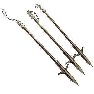 JIEXI HWYP Stainless Steel Slingshot Fishing Arrow Silver color Pack of 6