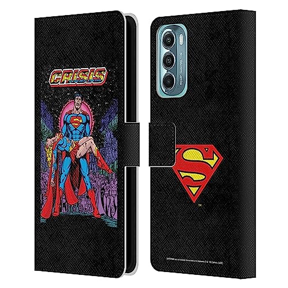 Head Case Designs Officially Licensed Superman DC Comics Crisis On Infinite Earths Famous Comic Book Covers Leather Book Wallet Case Cover Compatible with Motorola Moto G Stylus 5G (2022)