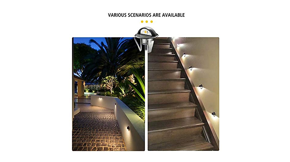 QACA 20pcs LED Step Lights - Waterproof Low Voltage Deck & Pathway Lighting