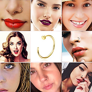 FIBO STEEL 200 Pcs Nose Ring Studs Set For Women Men 316L Stainless Steel Hoops L Shaped Screw Bone Piercing Jewelry 20G 22G 1.5mm 2mm 2.5mm