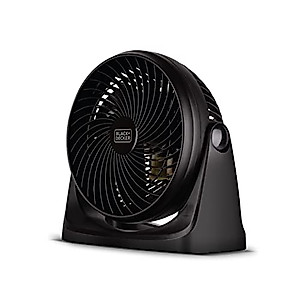 BLACK+DECKER Turbo Desk Fan – Electric Portable 7 Inch Table Fan with Adjustable Tilt for Quiet Cooling, Black