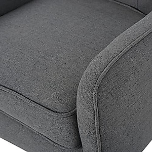 Christopher Knight Home Felicity Mid-Century Fabric Arm Chair, Charcoal