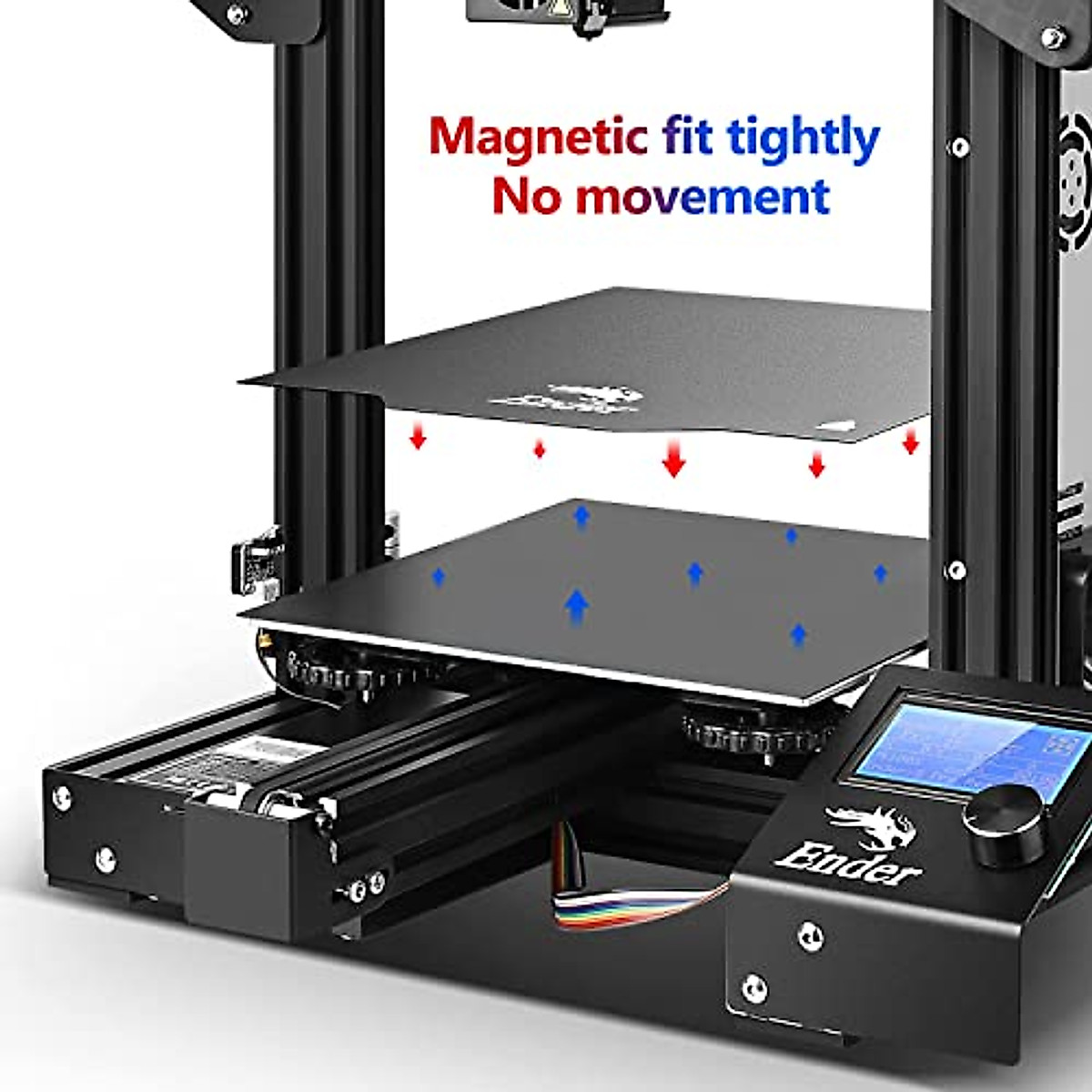 Tresbro Creality 3D Printer Flexible Removable Magnetic Bed Magnetic Hot Bed Sticker Original Removeable Build Surface Platform for Ender 3/Ender 3 Pro/Ender 3V2/Ender 3X/Ender 5 Pro, 235X235MM