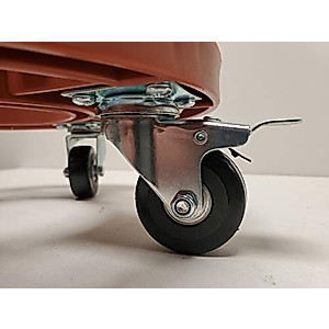 Little Easy, Patio Caddy Plant and Pot Mover; Easy Rolling; Decorative,Heavy Duty, 360° Swivel Locking Wheels; Durable Plastic; Indoor, Outdoor Home and Garden Tool; 12 Inch Plant Dolly (Terra Cotta)
