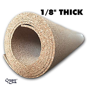 Cougar Cork Roll 24" x 48" | 1/8" Thick | Premium 100% Natural Cork for DIY Projects