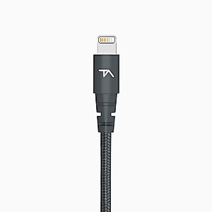 Tech Armor Apple MFi Certified Lightning Cable to USB A - 2FT Space Grey - Tough-Braided Extra-Strong Jacket - Sync/Charge iPhone & iPad