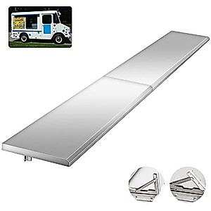 Hasopy Concession Shelf, Stainless Steel 96L x 12W Drop Down Folding Serving Food Shelf Stand Serving for Concession Window