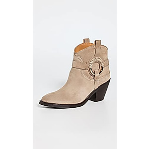 See by Chloe Women's Hana Booties, Dark Beige, Tan, 8 Medium US