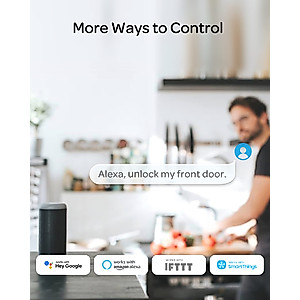 ULTRALOQ Latch 5 World's First Built-in WiFi Smart Lock with Fingerprint ID, 5-in-1 Keyless Entry Door Lock, Keypad Door Handle Lock, Smart Lever Door Lock for Front Door, Satin Nickel