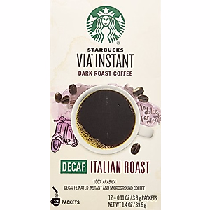 Starbucks VIA Decaf Italian Coffee 12 packets, 0.11 ounce
