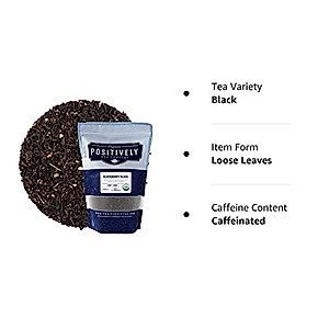 Organic Positively Tea Company, Blackberry Black Tea, Loose Leaf, 16 Ounce