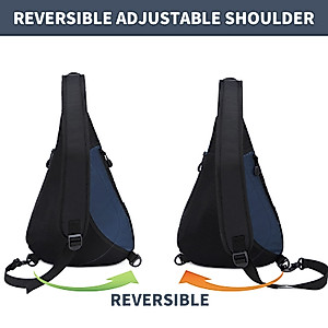 Lohol Lightweight Sling Bag Crossbody Shoulder Chest Bag Urben/Outdoor/Travel Daypack for Women & Men (M/Black)