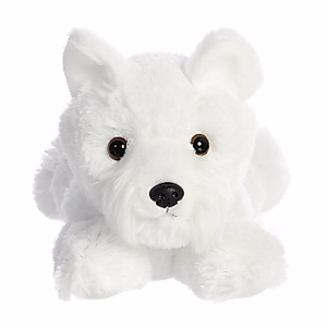 Aurora® Adorable Flopsie™ Windsor Westie™ Stuffed Animal - Playful Ease - Timeless Companions - White 12 Inches