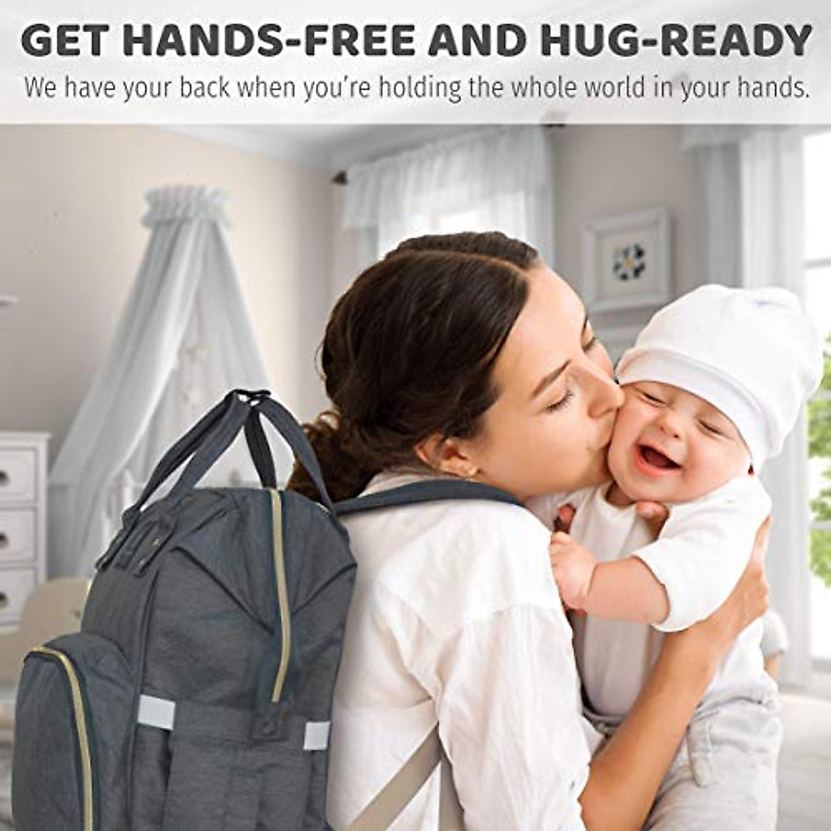 Soulsten Diaper Bag Backpack for Mom and Dad - Unisex Baby Backpack Diaper Bag - Multifunctional, Waterproof, and Stylish Diaper Backpack - Grey