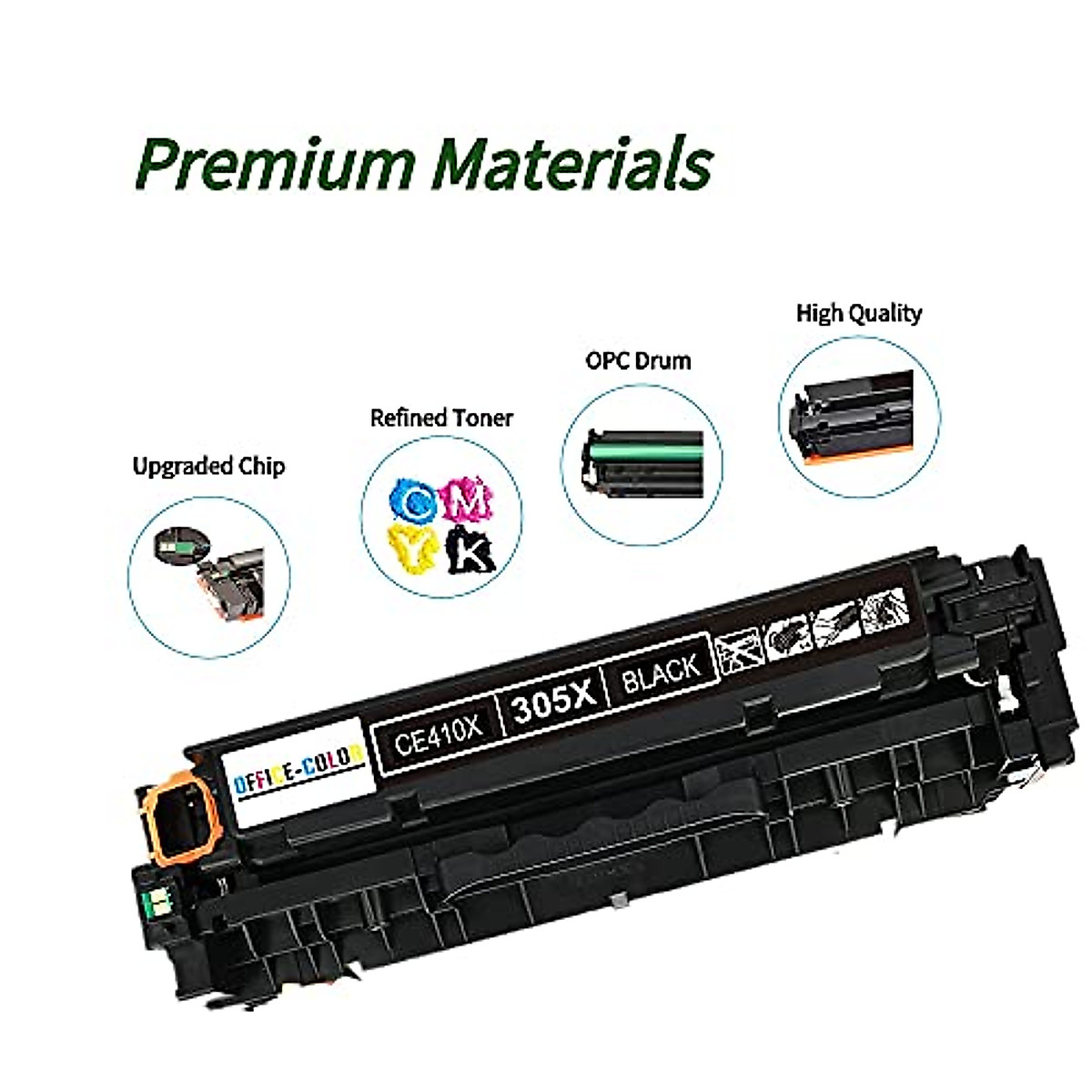 HP 305A Black, Cyan, Magenta, Yellow Toner Cartridges (5-Pack) Works with Laserjet Pro 300 M351, Laserjet Pro 300 MFP M375, Laserjet Pro 400 M451, Laserjet Pro 400 MFP M475