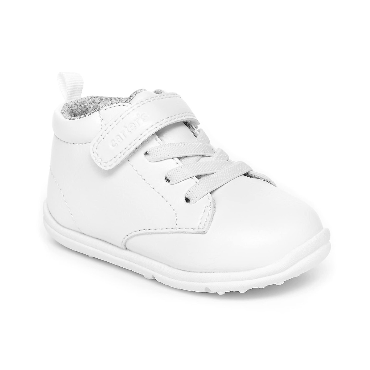 Carter's baby boys Charlie-p First Walker Shoe, White, 3.5 Infant US