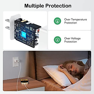 3Pack USB C Wall Charger, 20W Type C Fast Charger+ QC3.0 USB A Double Port Power Adapter Charger Plug Block for iPhone 14/13/12/11/Plus/Pro Max/Pro/12 Mini/XS/XR/X/8/7/6/6S Plus,Samsung