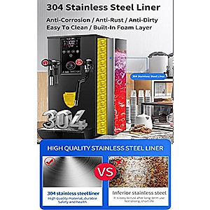 KJLYLPP 12L Commercial Multi-Purpose Milk Frother, Electric Milk Foam Maker LED Display for Espresso Coffee Tea Coffee Shop Dessert Shop Hotel Milk