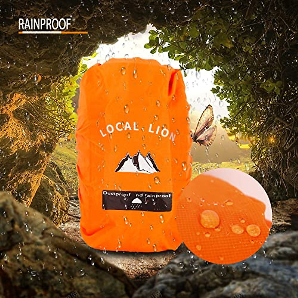 LOCALLION 20L Hiking Backpack Water Resistant Sports Backpack High-Capacity Travel Pack Big Wateproof Bag for Outdoor Camping (Orange)