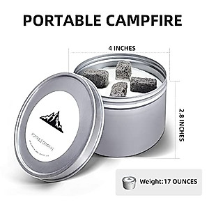 2 Pack of Portable Campfire, Smores Fire Pit, 3-5 Hours of Burn Time, No Embers-No Hassle, Portable Fire Pit for Party Camping Picnics and More