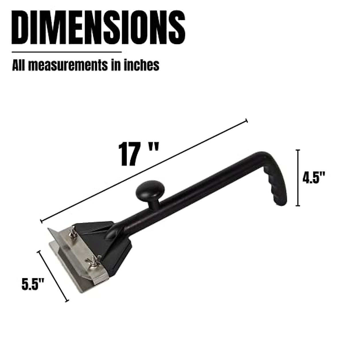 Chef Master Commercial Griddle Scraper, Flat Iron Grill Griddle Scraper, Professional Restaurant Grade Quality, Blackstone Grill Griddle Scraper, Long Handle for Added Protection, Model 90254
