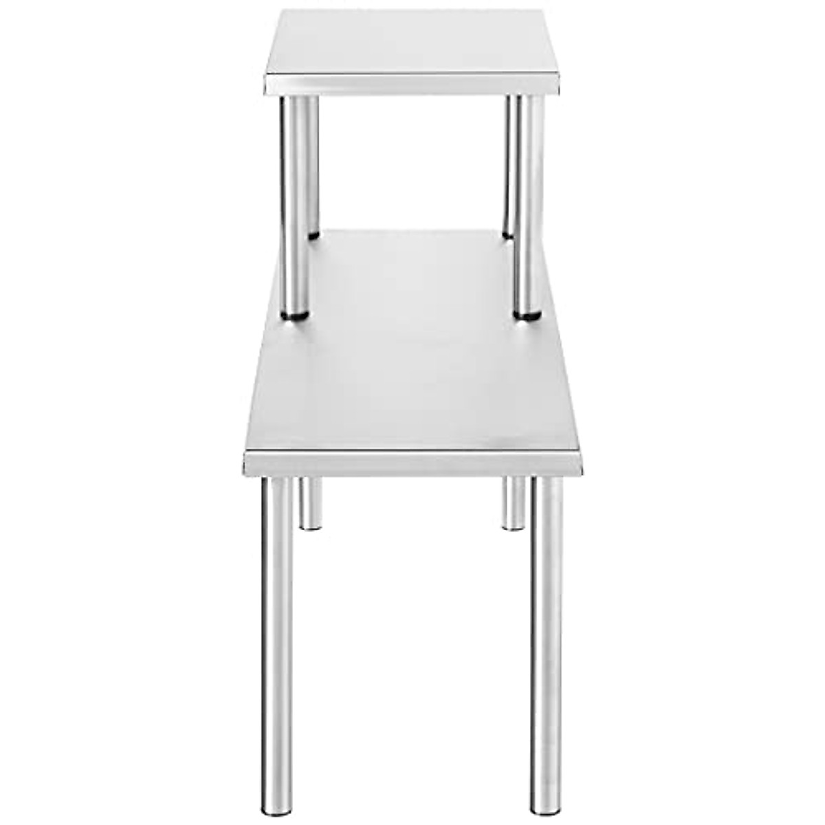 Cook N Home 2-Tier Stainless Steel Counter Storage Shelf Organizer, Rectangle