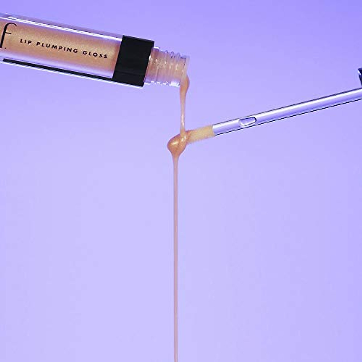 e.l.f., Lip Plumping Gloss, Hydrating, Nourishing, Invigorating, High-Shine, Plumps, Volumizes, Cools, Soothes, Champagne Glam, Shimmer, 0.09 Oz