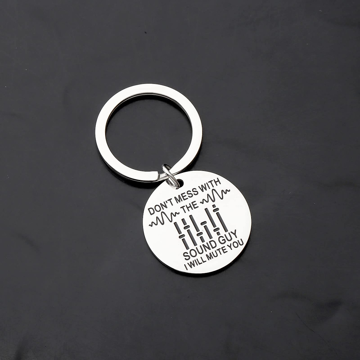 TIIMG Don't Mess With The Sound Guy I Will Mute You Keychain Sound Engineer Gift Audio Engineer Gift Music Producer Gift (DON'T MESS US)