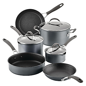 Circulon A1 Series with ScratchDefense Technology Nonstick Induction Cookware/Pots and Pans Set, 9 Piece, Graphite