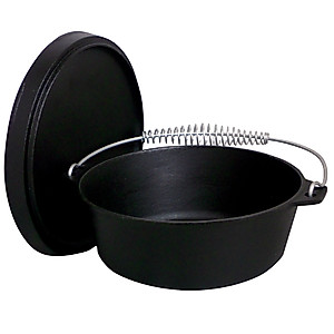 King Kooker Pre-seasoned Outdoor Cast Iron Dutch Oven, 8-Quart